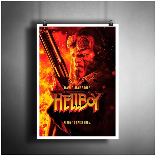 Постер плакат для интерьера "Фильм: Хеллбой. Hellboy"/ Декор дома, офиса, комнаты A3 (297 x 420 мм)