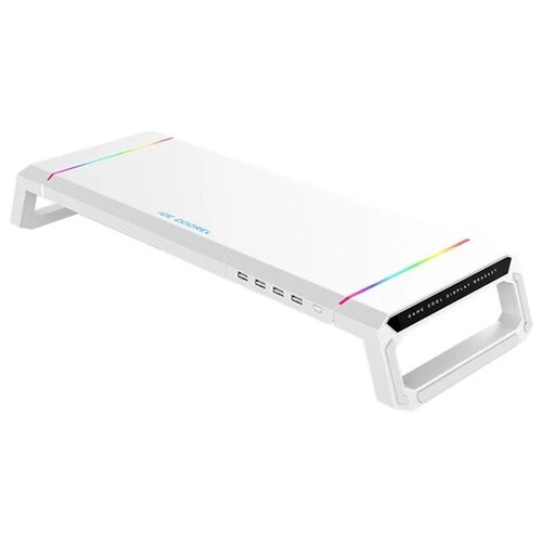 Подставка для монитора мультифункционая с RGB подсветкой компьютерная с USB портами для ноутбука