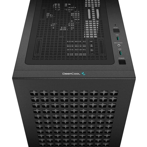 Корпус MiniTower Deepcool CH370 black (mATX, без БП, 2xUSB3.2 Type-A) (R-CH370-BKNAM1-G-1)