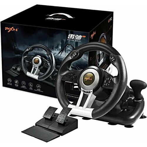 Игровой руль с педалями и передачами PXN V3 PRO для ПК, PS3, PS4, XBox,