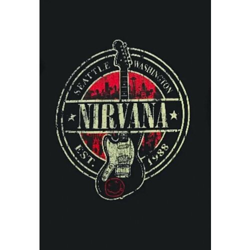 Плакат, постер Nirvana Нирвана рок-группа на холсте, размер 42х60см