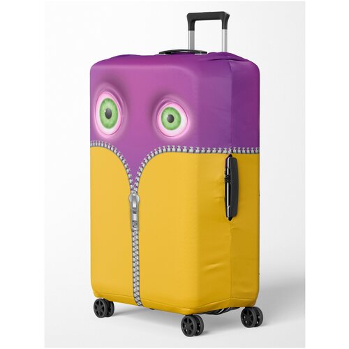 Чехол для чемодана , размер S, фиолетовый, желтый