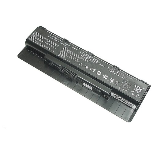 Аккумуляторная батарея для ноутбука Asus N56VB N56VJ 5200mAh A32-N56 OEM черная