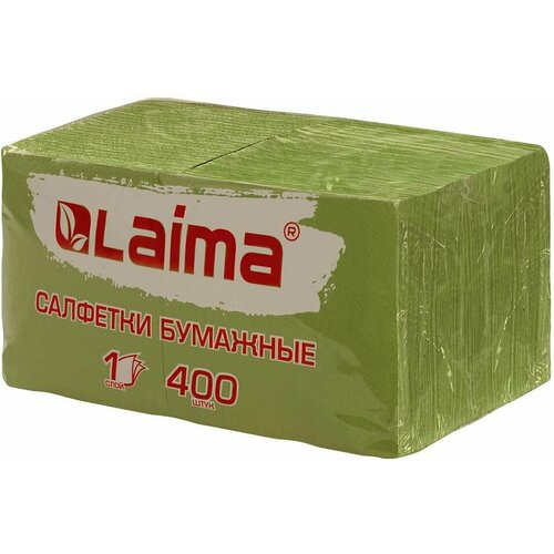 Салфетки Laima Big Pack бумажные зеленые 24*24см 400шт х3шт