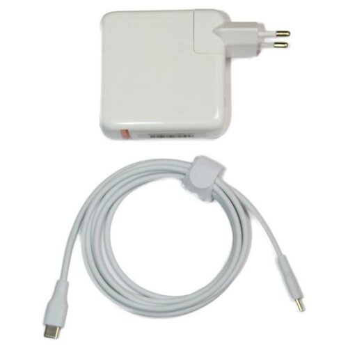 Сетевое зарядное устройство для ноутбука Apple (20.3V/3A/61W/USB-C) (A1718) + кабель USB-C/USB-C <белый>