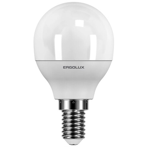 Лампа светодиодная Ergolux 12144, E14, G45, 7 Вт, 4500 К