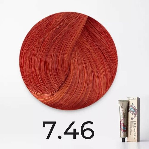 FarmaVita Life Color Plus Крем-краска для волос, 7.46 медно-красный блондин, 100 мл