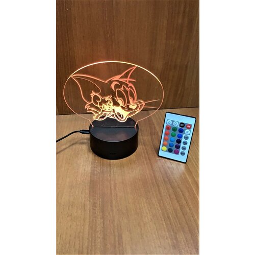 3D Светильник с пультом " Том Джерри " №71