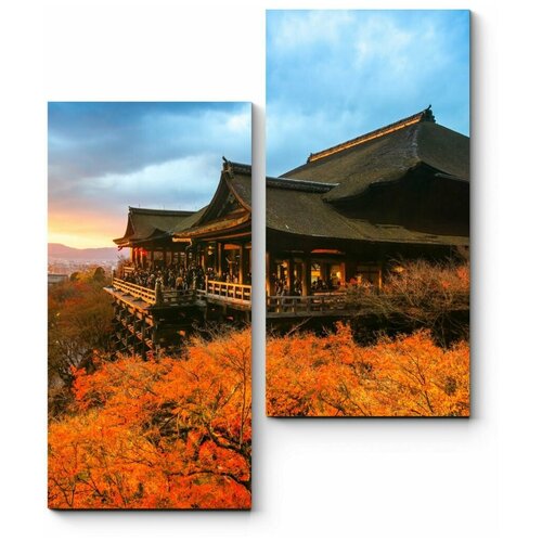 Модульная картина Осенний Киото на закате80x100