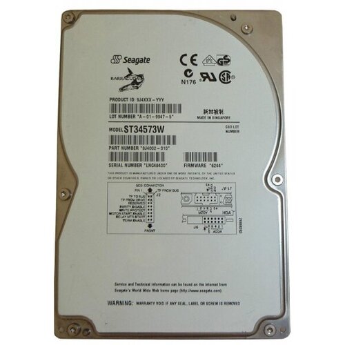 Жесткий диск Seagate 9J4002 4,55Gb 7200 U40SCSI 3.5" HDD