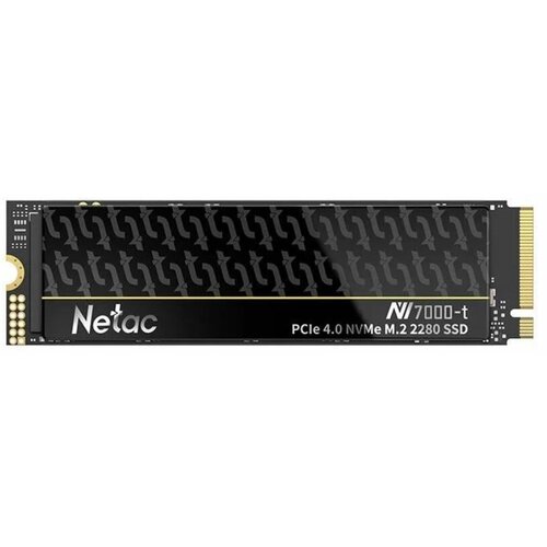 Накопитель Netac NV7000-t NT01NV7000T-1T0-E4X SSD, M.2, 1.0Tb, PCI-E 4.0 x4, чтение: 7300 Мб/сек, запись: 6600 Мб/сек, 3D NAND, 640 TBW