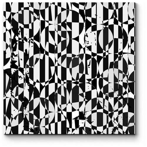 Модульная картина Двухцветная геометрия 90x90
