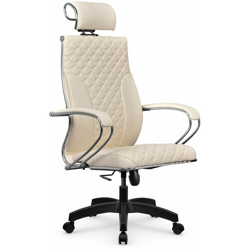 Компьютерное офисное кресло Metta L 2с 44С/К MPES, Топган OMS, осн. 17859, Молочное