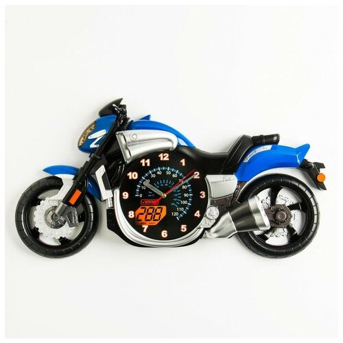 Детские настенные часы "Мотоцикл", плавный ход, 57 х 30 см, циферблат 16 см