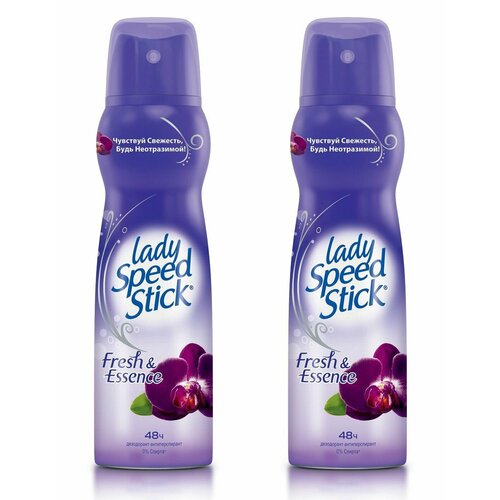 Lady Speed Stick дезодорант-антиперспирант спрей Fresh & Essence Черная орхидея, 150 мл, 2 шт