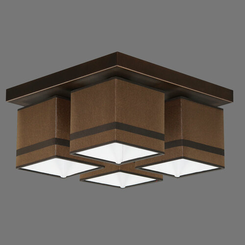 Потолочный светильник NAMAT 711/4 коричневый на 4 лампы
