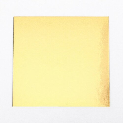 Кондитерская подложка, под торт, золото-белая, 26 х 26 см, 3,2 мм