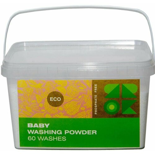 ЯR ОК Экологичный гипоаллергенный стиральный порошок бесфосфатный для детского белья и одежды Eco Baby на 60 стирок, 1800гр