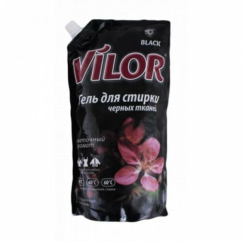 Гель для стирки Vilor для чёрных и тёмных тканей, 1.023 кг, 1 л, для синтетических тканей, для хлопковых тканей, 2 шт.