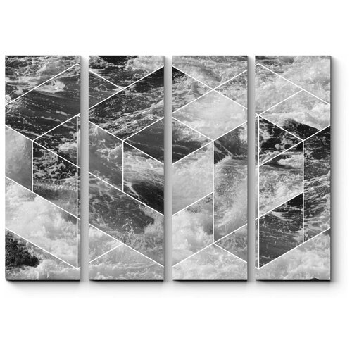 Модульная картина Узор из волн 60x45