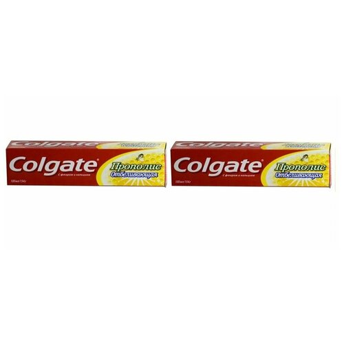 Colgate, зубная паста, прополис, отбеливающая, 100 мл, 2 шт