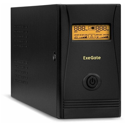 ИБП ExeGate SpecialPro Smart LLB-600. LCD. AVR.2SH. RJ. USB <600VA/360W, LCD, AVR, 2*Schuko, RJ45/11, USB, Black> EP285580RUS