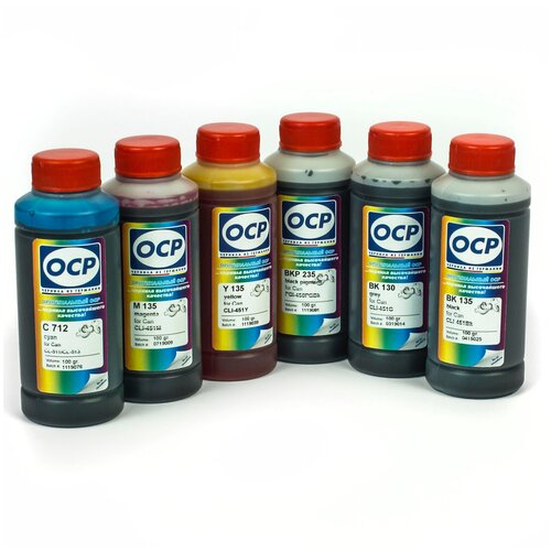 Чернила (краска) OCP для принтеров Canon PIXMA: MG6340, MG7140, MG7540, iP8740 100x6