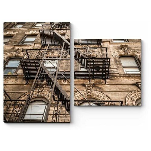 Модульная картина Пожарная лестница в Нью-Йорке60x45