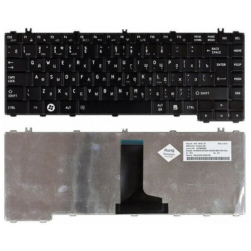 Клавиатура для ноутбука Toshiba C640 L600 L700 L730 P/n: MP-09M73SU-69201, MP-09M76SU-6930