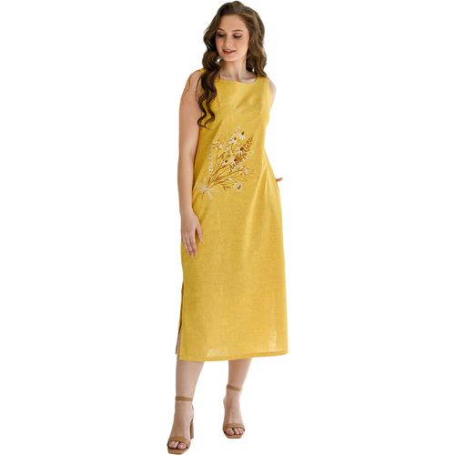 Платье Оптима Трикотаж, размер 54, желтый