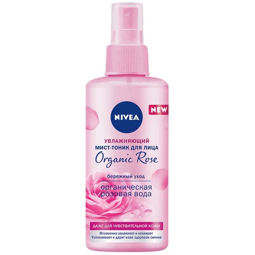 NIVEA Мист-тоник увлажняющий Organic Rose, 150 мл