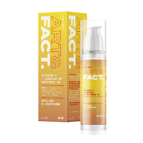 Art&Fact Лифтинг крем для лица Vitamin C+Сomplex of peptides 4% 50 мл 1 шт