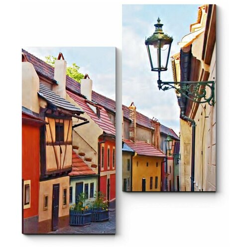 Модульная картина Живописные улочки Праги40x50
