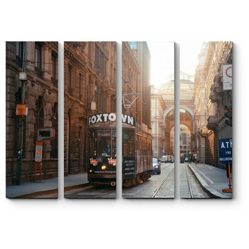 Модульная картина Миланский трамвай90x68