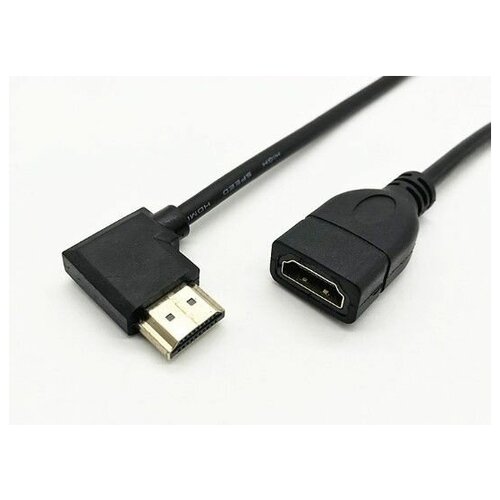 Кабель, провод HDMI f-m c левым угловым разъемом HDMI v.1.4b, full HD, 0.5м