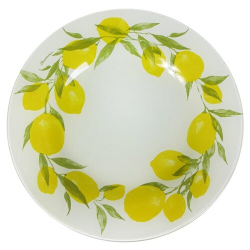 Pasabahce Тарелка обеденная Lemon 26 см белый/желтый 26 см 1 шт.