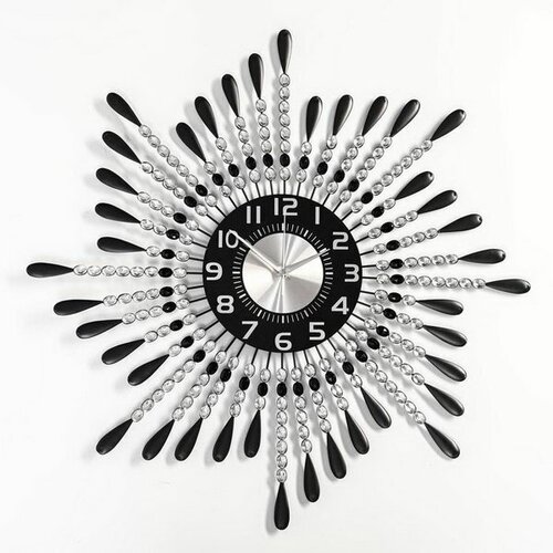 Часы настенные, серия: Ажур, "Фонтанчик", плавный ход, 69 x 69 см, d-22 см