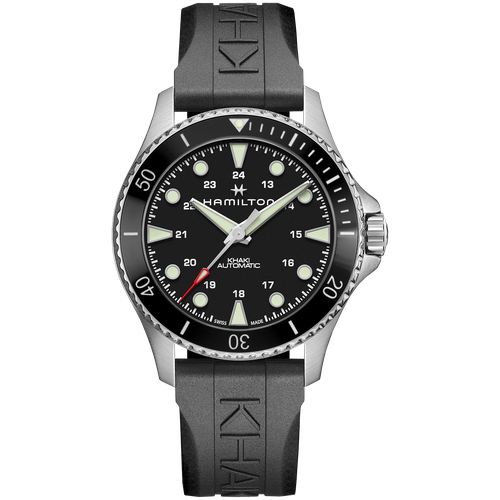 Наручные часы Hamilton Khaki Navy, черный, серебряный