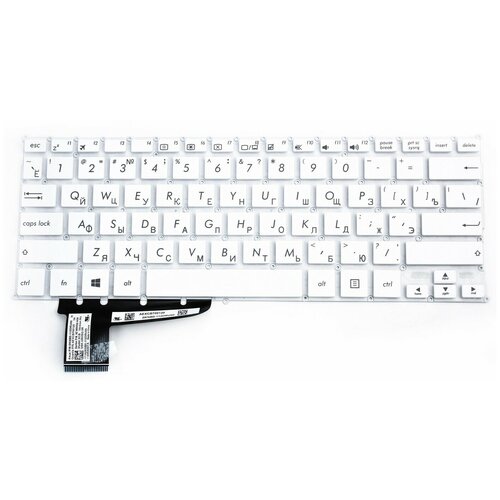 Клавиатура для ноутбука Asus X200 X201 S200 Белая P/n: 0KNB0-1122US00, EX2, 9Z. N8KSQ.601, AEEX2U01010