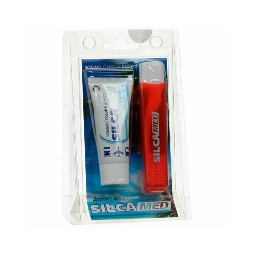 Дорожный набор Silca Med зубная паста 30г+зубная щетка средней жесткости