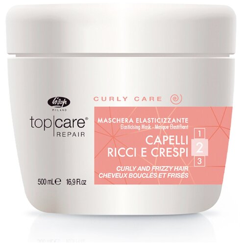 Lisap TOP CARE CURLY Маска придающая эластичность кудрявым, вьющимся и непослушным волосам, 500 г, 500 мл