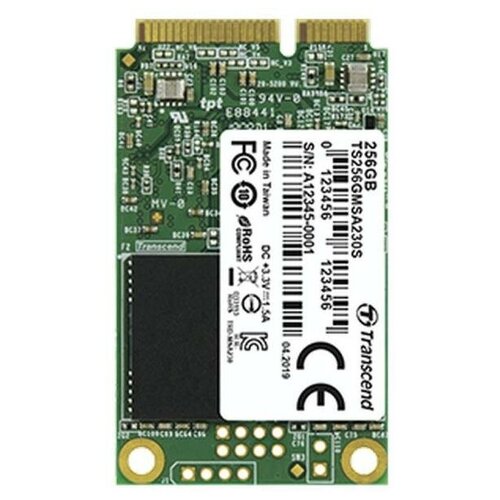 Твердотельный накопитель SSD mSATA 256 Gb Transcend TS256GMSA230S Read 550Mb/s Write 400Mb/s 3D NAND TLC