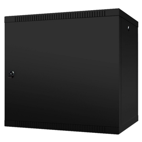 Телекоммуникационный серверный шкаф 19 дюймов настенный 12U 600х600 черный дверь металл, Alvm-m12.600b