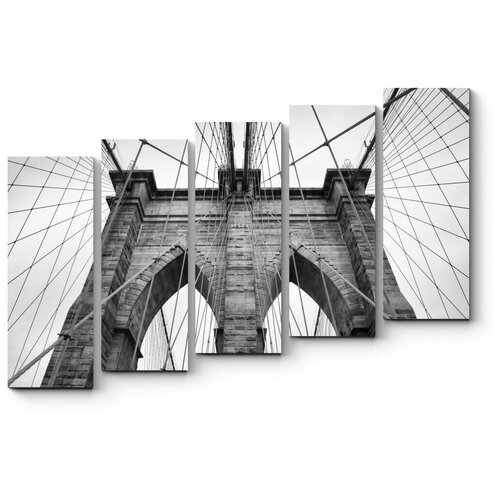 Модульная картина Строгость цвета, Бруклинский мост 130x91