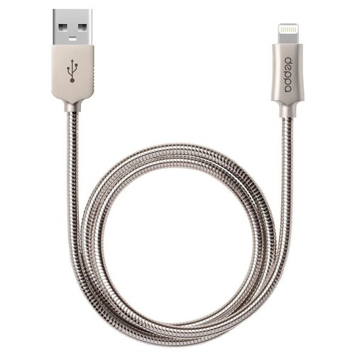 Кабель Deppa Steel USB - Apple Lightning (72272), 1.2 м, стальной