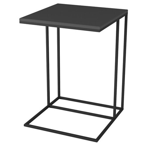 Приставной столик квадратный PASSO BAROCK, графит, черные ножки