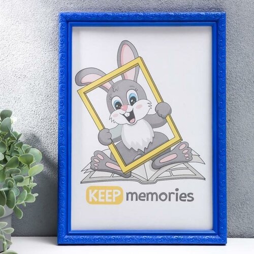 Keep memories Фоторамка пластик L-2 21х30 см синий (пластиковый экран)