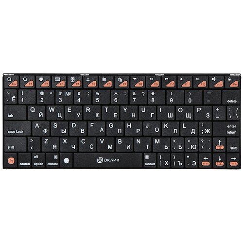 Беспроводная клавиатура OKLICK 840S Wireless Keyboard Black Bluetooth черный, русская