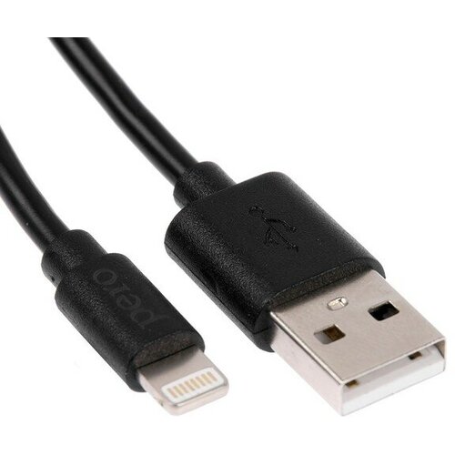 Кабель PERO DC-03 Lightning - USB, 2,4 А, 2м, черный