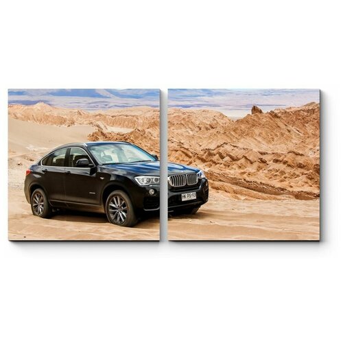 Модульная картина BMW Х4 в пустыне160x80